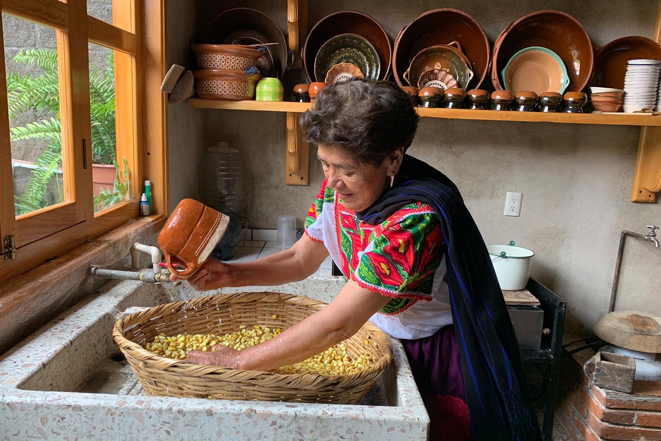 Nixtamalización con ceniza